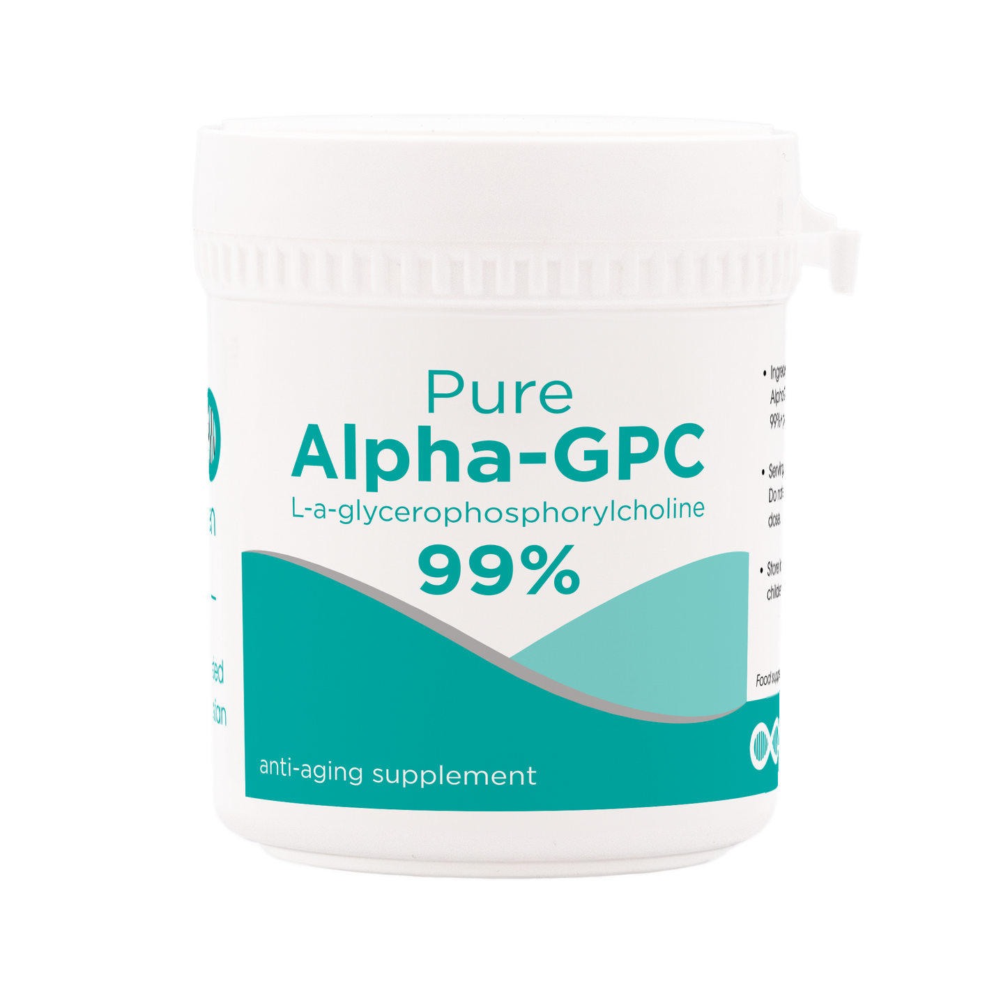 Alfa-GPC 99%+ en polvo • Puro, testado, escandinavo – Hansen Supplements